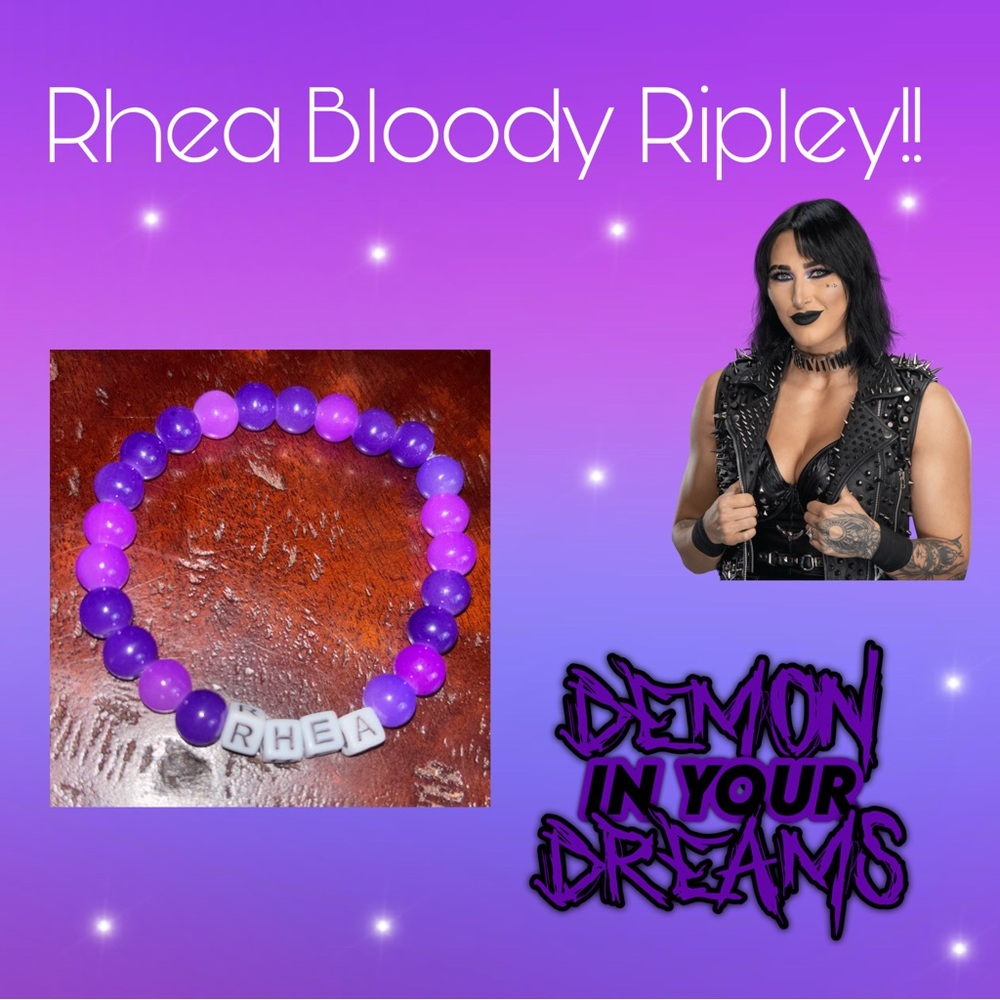 Wwe Inspired Rhea Ripley Handcrafted Bracelet - Gem
